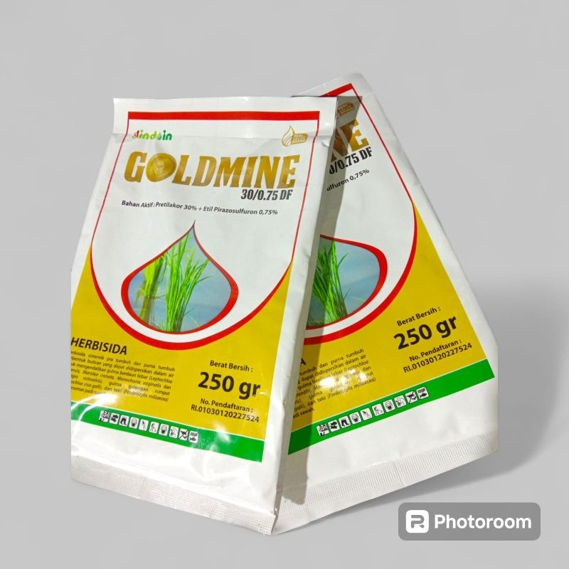 Jual GOLDMINE 250 gram Obat Basmi Biji Gulma rumput di tanaman padi ...