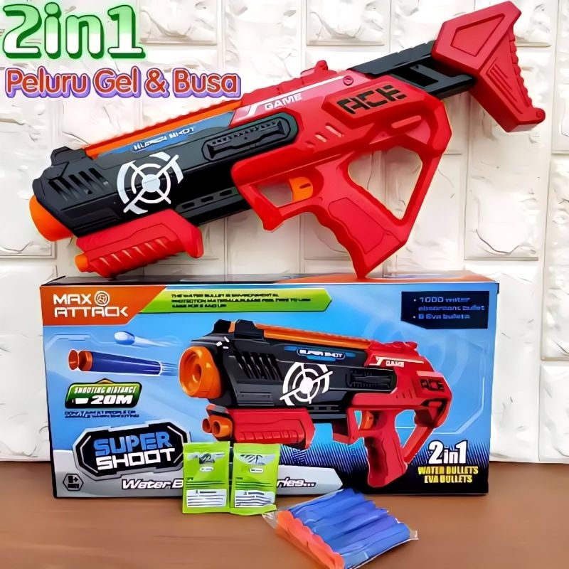 Jual Mainan Tembakan Peluru Busa Nerf Soft Bullet Blaster Lengkap ...