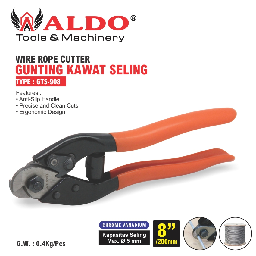 Jual GUNTING KAWAT SELING 8" GTS-908 / WIRE ROPE CUTTER / TANG KAWAT ...
