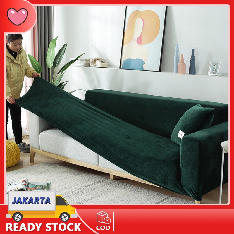 Jual Cover sofa Sarung Sofa Anti Slip Penutup Sofa Tebal Beludru Warna ...