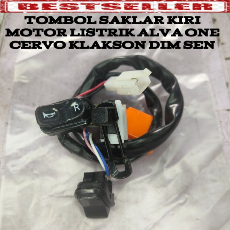 Jual TOMBOL SAKLAR KIRI SEN DIM KLAKSON MOTOR LISTRIK ALVA ONE CERVO ...