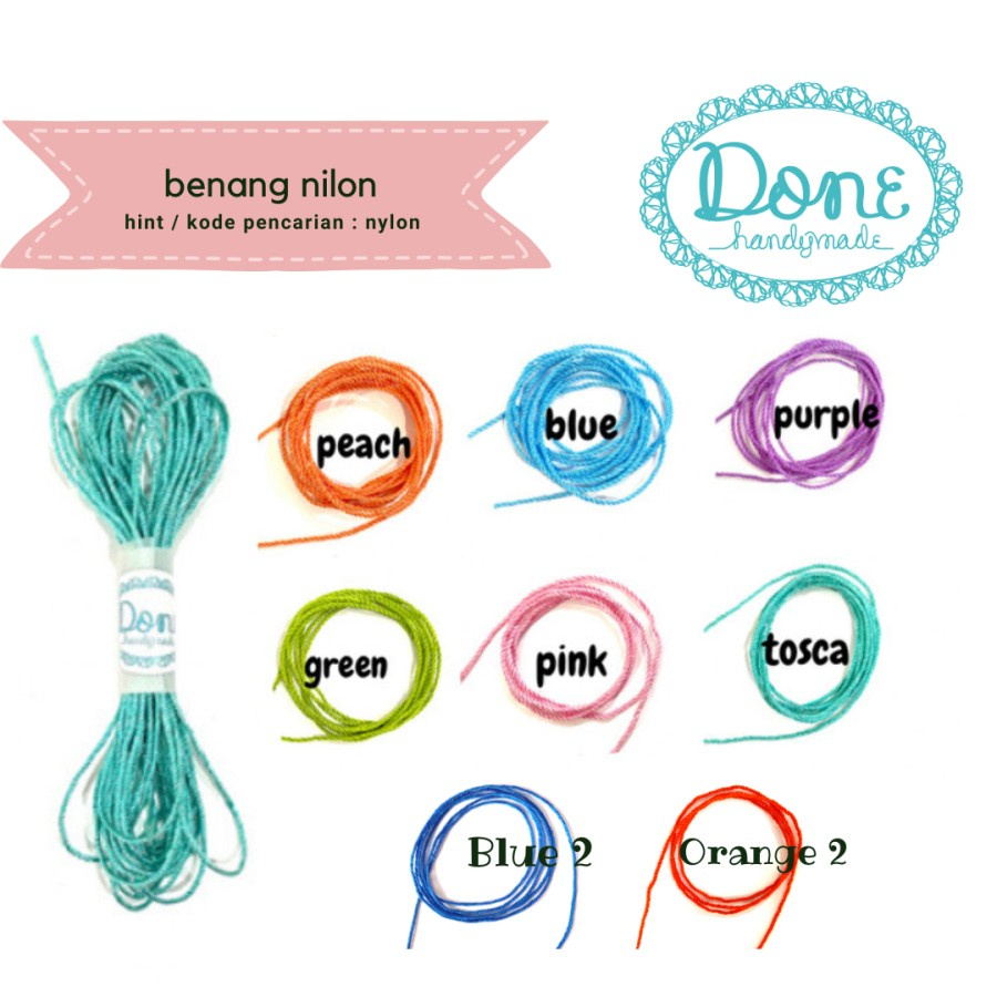 Jual Benang nilon nylon string 1mm tali rajut tali sulam | Shopee Indonesia
