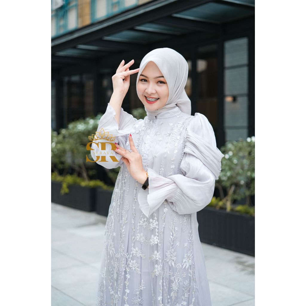 Jual Serayaofficiall DELIA Shimmer Dress Premium Mewah Gamis Terbaru Gamis Simple Elegant Wanita ...