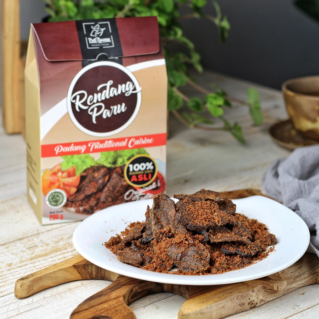 Jual Rendang Paru Kering Kemasan 200 gram Otentik Khas Padang | Shopee ...