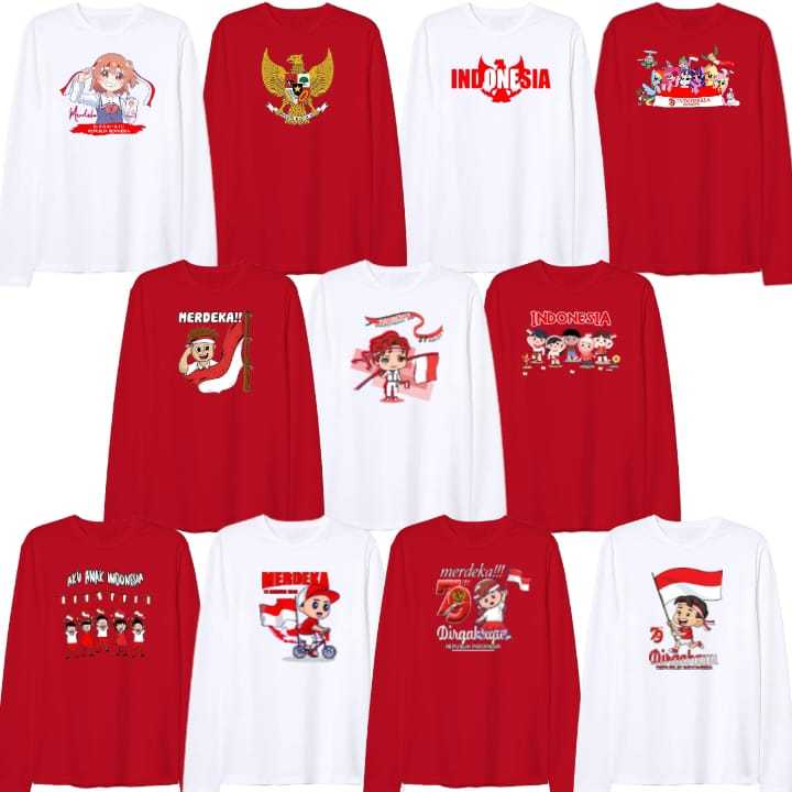 Jual A.S_STORE99 - BAJU KAOS KEMERDEKAAN DEWASA LENGAN PANJANG - ATASAN KAOS 17 AGUSTUS HUT 79th ...