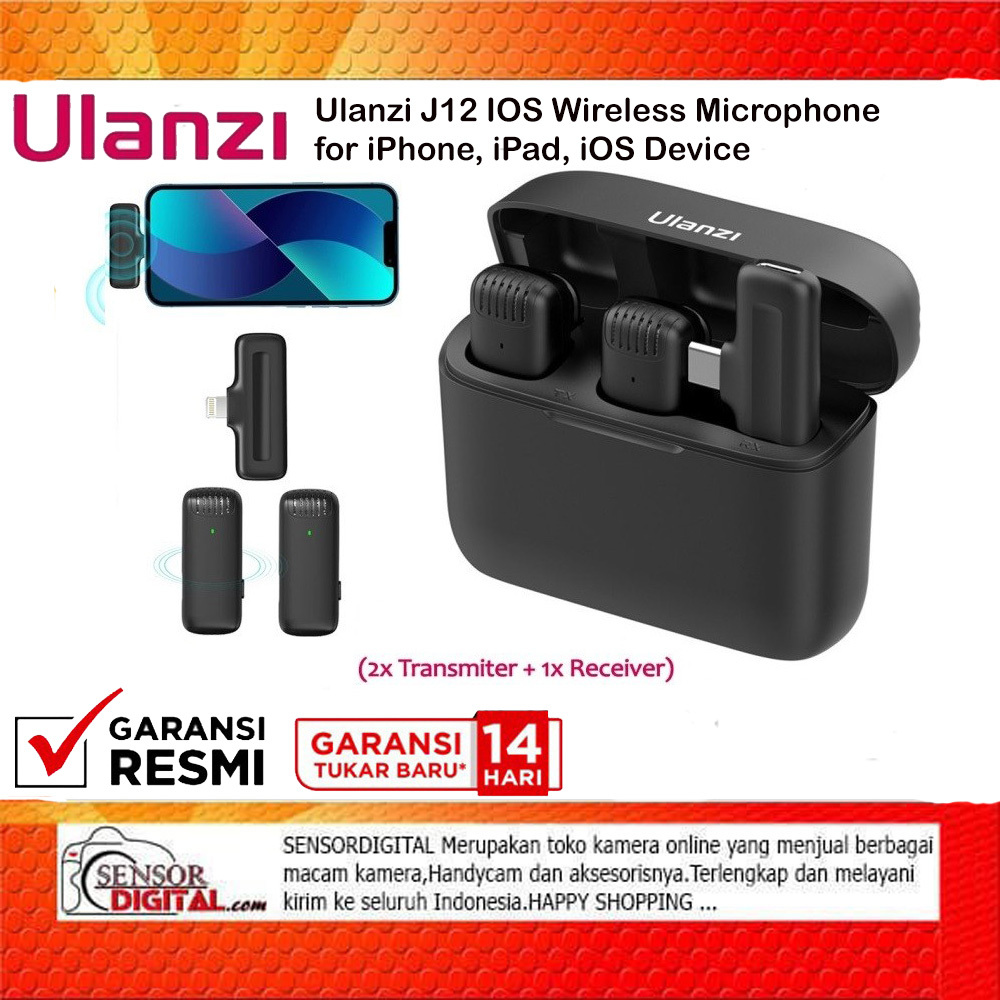 Jual Ulanzi J12 Double Mic IOS Wireless Microphone for iPhone, iPad ...