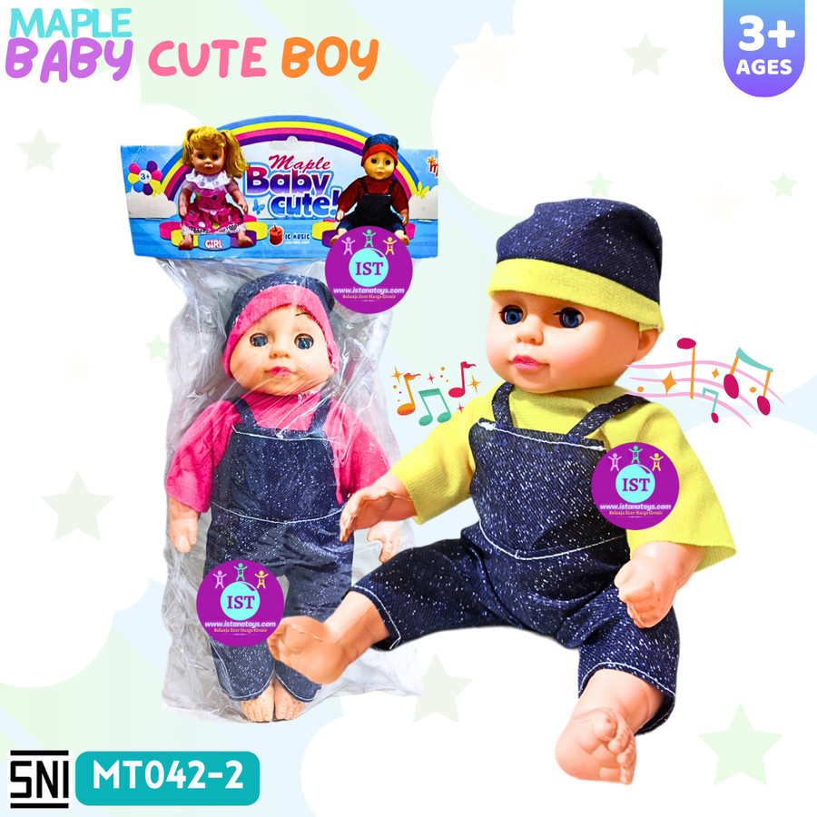 Jual COM Mainan Anak Boneka Maple Baby Cute Boy MT042-2 | Shopee Indonesia