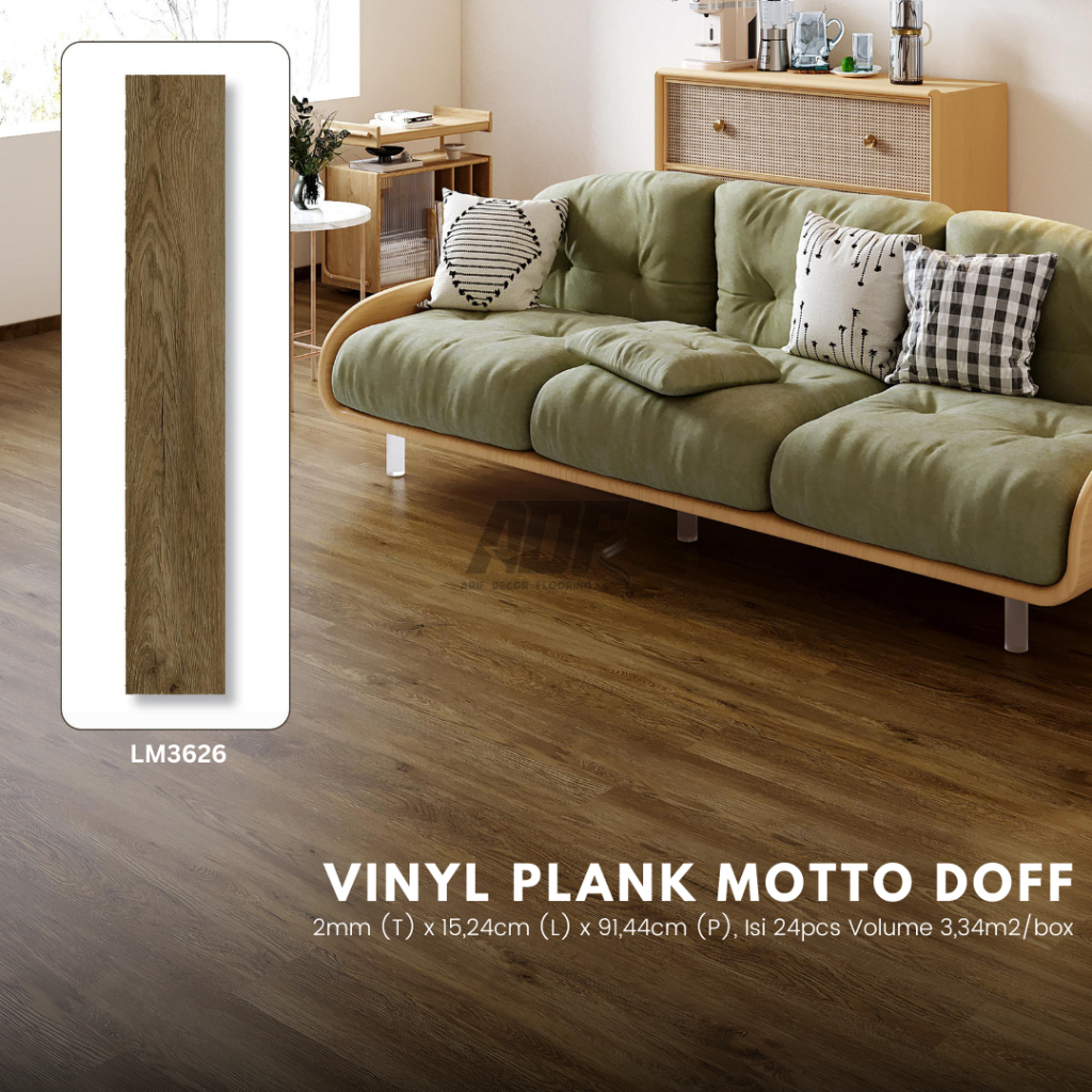 Jual MOTTO lantai vinyl plank tebal 2mm motif kayu doff murah - vinyl korea | Shopee Indonesia