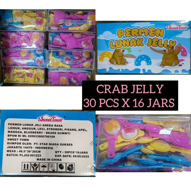 Jual Permen Cemilan Snack Crab Kepiting Jeli Jelly Toples Mainan Anak ...
