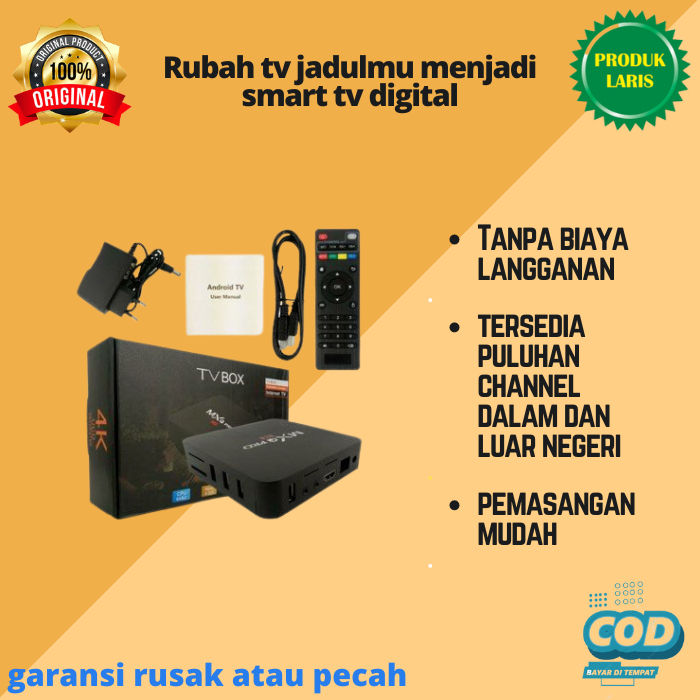 Jual Set top box Stb Android TV BOX MXQ Pro 4K 5G Smart TV Box GARANSI ...