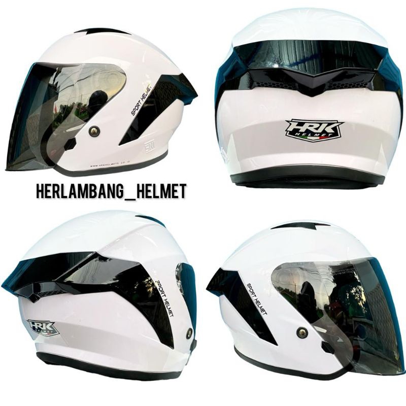 Jual HELM KAIROZ HRK RR-15 DEWASA HALF FACE SPOILER TOD KYROS BLACK ...
