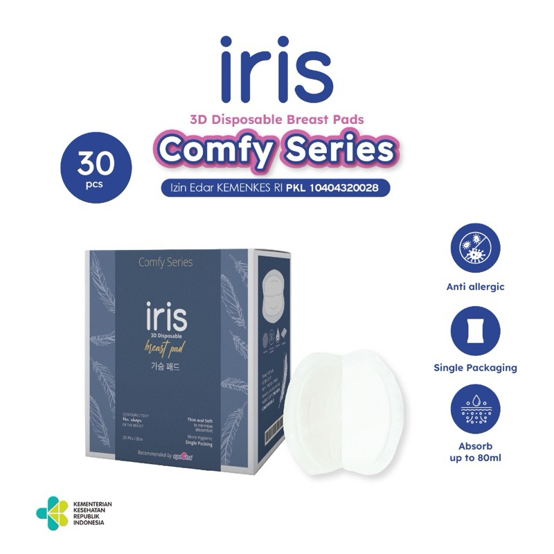 Jual Iris Disposable Breastpad Comfy Series 30pcs | Shopee Indonesia