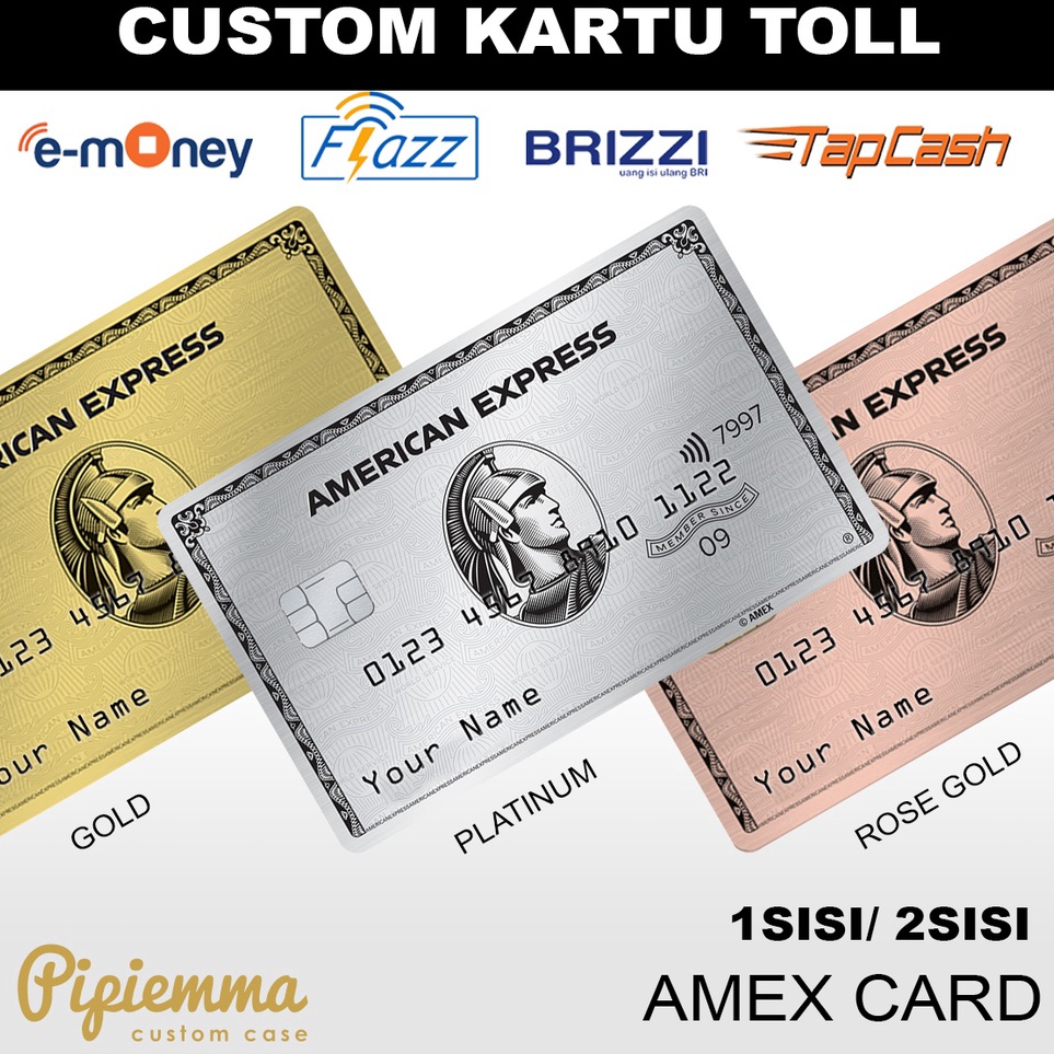 Jual Kartu Toll Custom AMEX CARD Emoney Mandiri Flazz gen2 NFC Brizzi ...