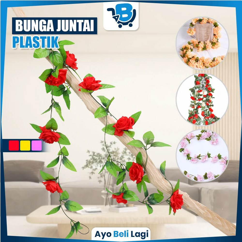 Jual Bunga Rambat Plastik Artificial Flower / Tanaman Hias Dekorasi ...