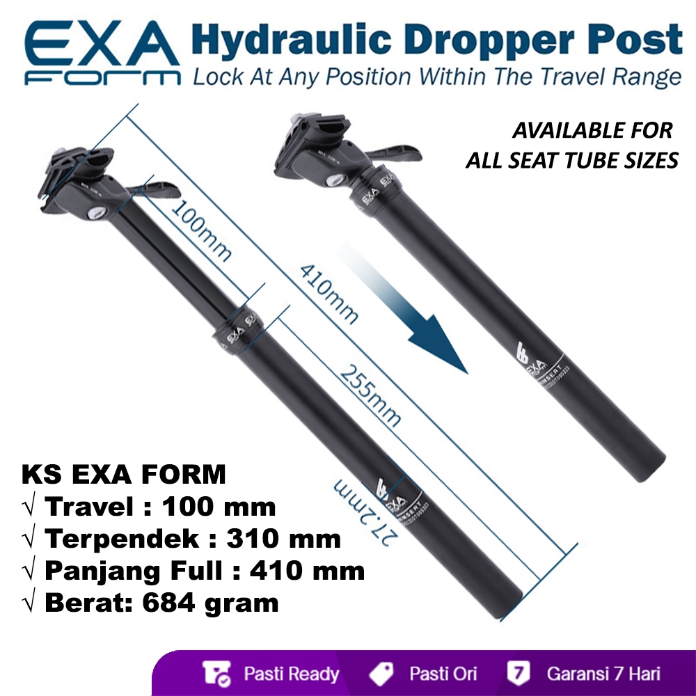 Jual KS Exa Form SPEED UP Dropper Seatpost 27,2 Tuas Hidrolik Reducer ...