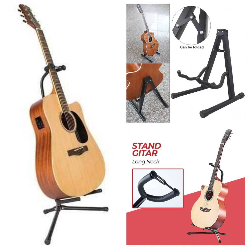 Jual Stand Gitar Lipat Akustik Dudukan Guitar Listrik Besi Bass Ukulele ...