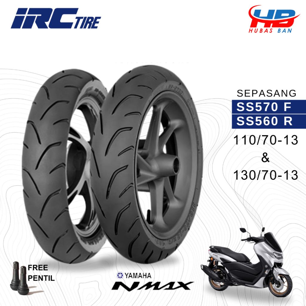 Jual Ban Nmax IRC SS570F & SS560R 110/70 13 & 130/70 13 Depan Belakang ...