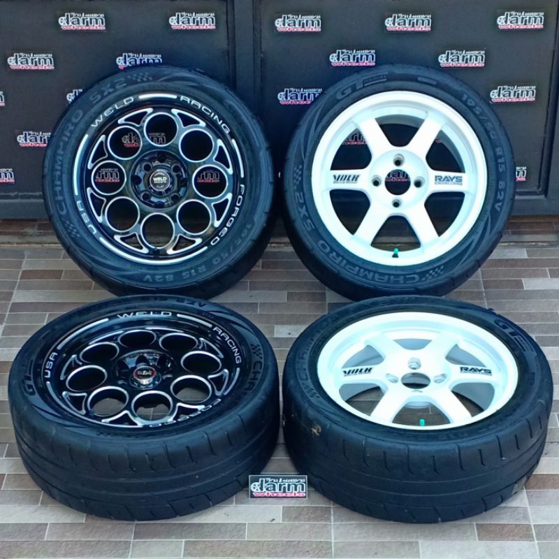 Jual velg weld racing vs te37 ban Champiro sx2 cocok buat brio agya ...