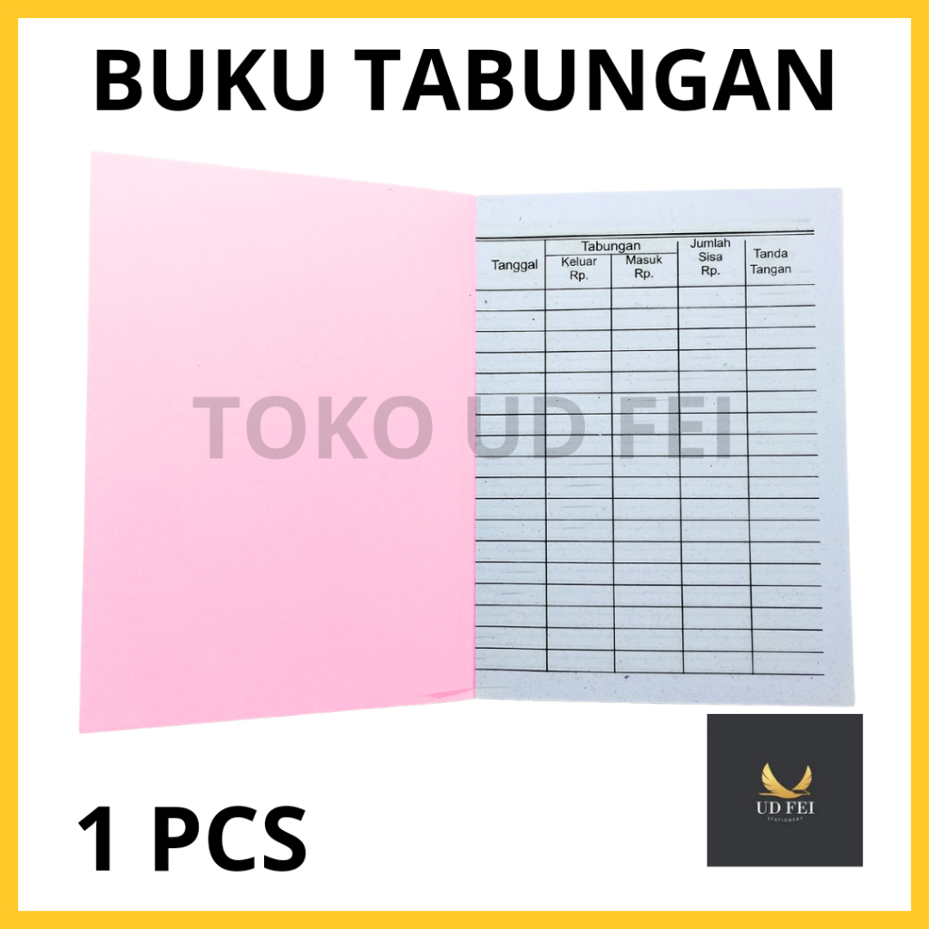 Jual (1 PCS) buku tabungan/ Buku menabung/ buku tabungan murah isi 6 ...
