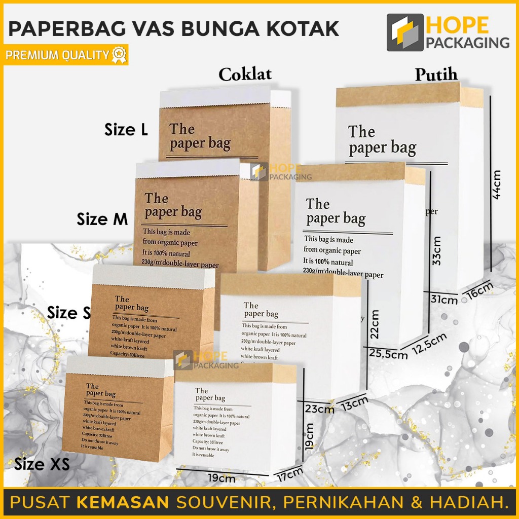 Jual Paper Bag Vas Bunga / Vas Bunga Kertas / Vas Bunga Meja The Paper ...