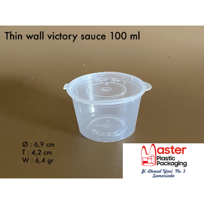 Jual Thinwall Sauce Cup 100 ml Victory - 50 Pcs | Shopee Indonesia