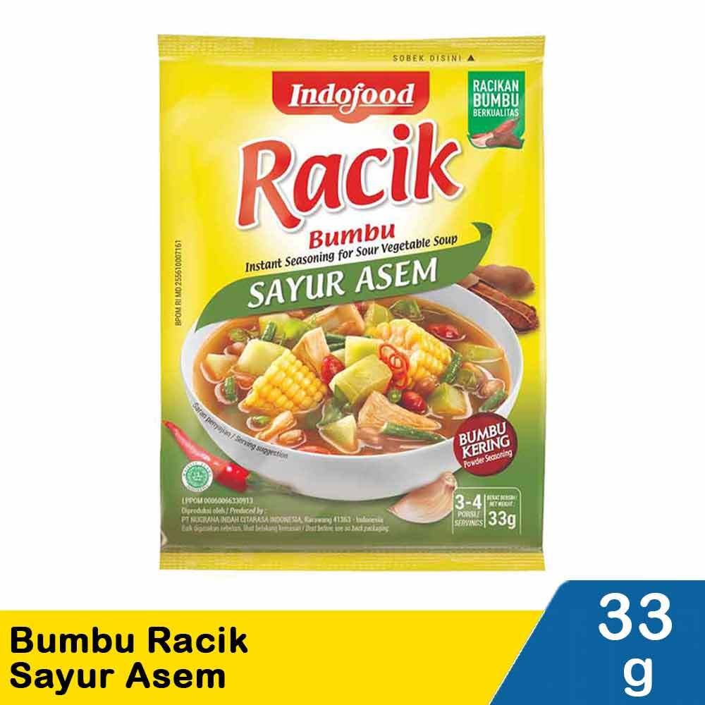 Jual BUMBU MASAK INSTANT MERK RACIK INDOFOOD SAYUR ASEM SATUAN | Shopee ...