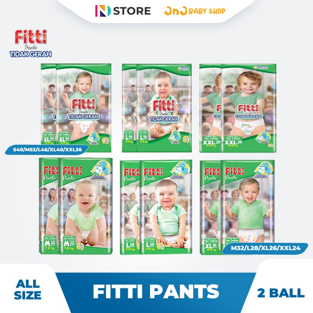 Jual FITTI PANTS S40/M32/M52/L28/L46/XL26/XL40/XXL24/XXL36 2 BALL/PACK ...