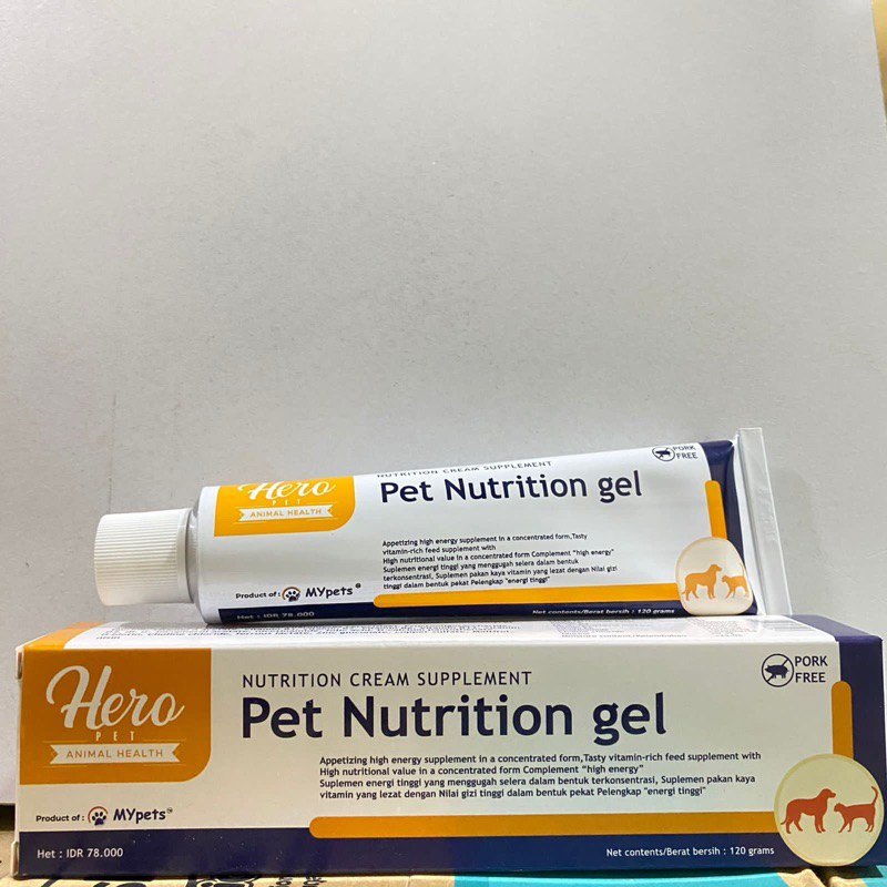 Jual Hero Pet Nutrition Gel 120gr or 60gr vitamin multivitamin makan ...