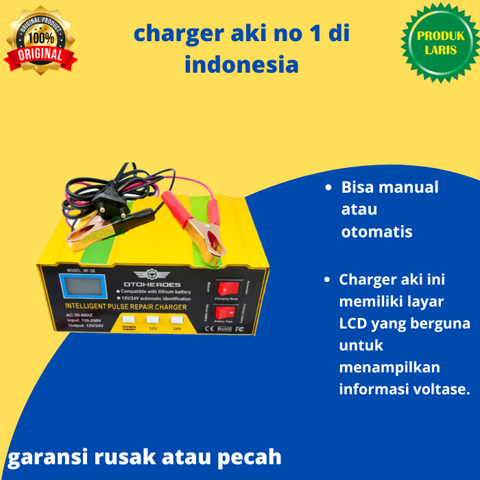 Jual carger aki casan aki alat cas aki motor dan mobil otomatis 12V/24V 6-200AH kualitas ...