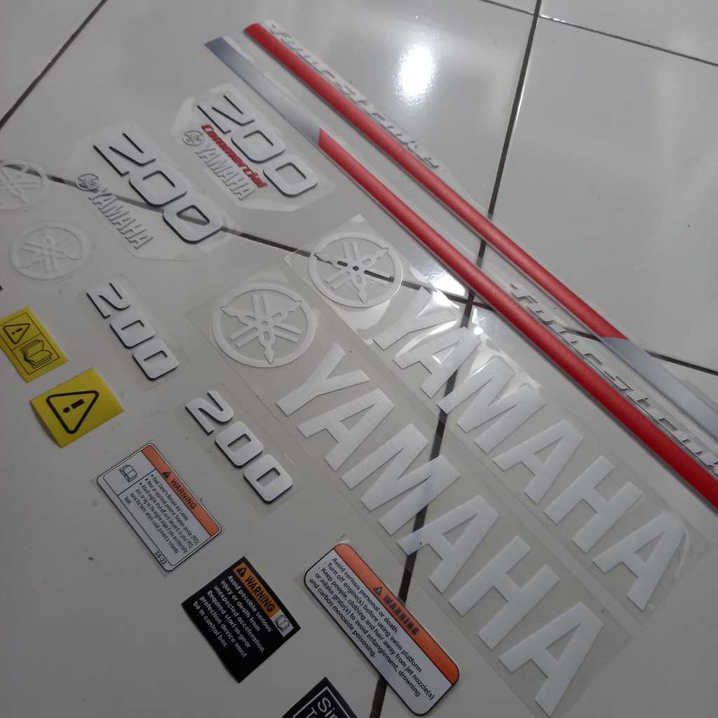 Jual TRANSPARAN STICKER MESIN TEMPEL YAMAHA ENDURO 200HP 2013+ STIKER ...