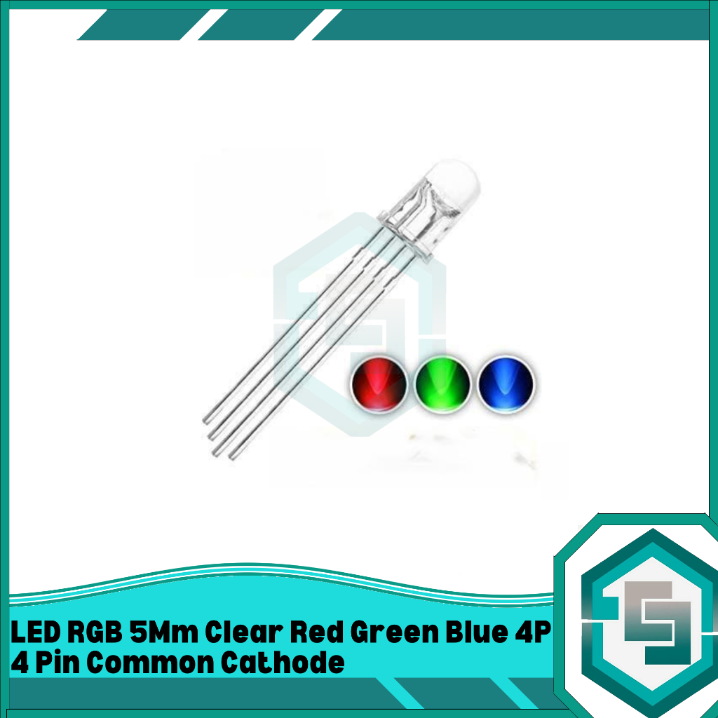 Jual LED RGB 5MM CLEAR RED GREEN BLUE 4P 4 PIN COMMON CATHODE | Shopee ...
