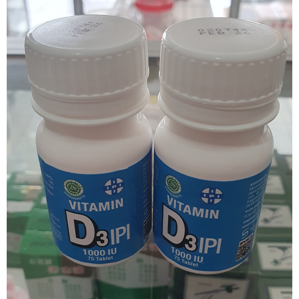 Jual Ipi Vitamin D3 1000 Iu Botol 75 Tablet | Shopee Indonesia