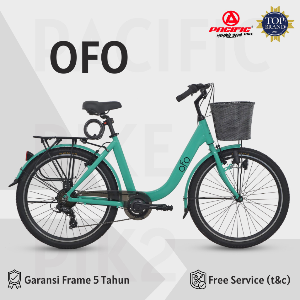 Jual Sepeda keranjang CTB City Bike Size 26 Inch OFO PACIFIC (7 Speed) | Shopee Indonesia