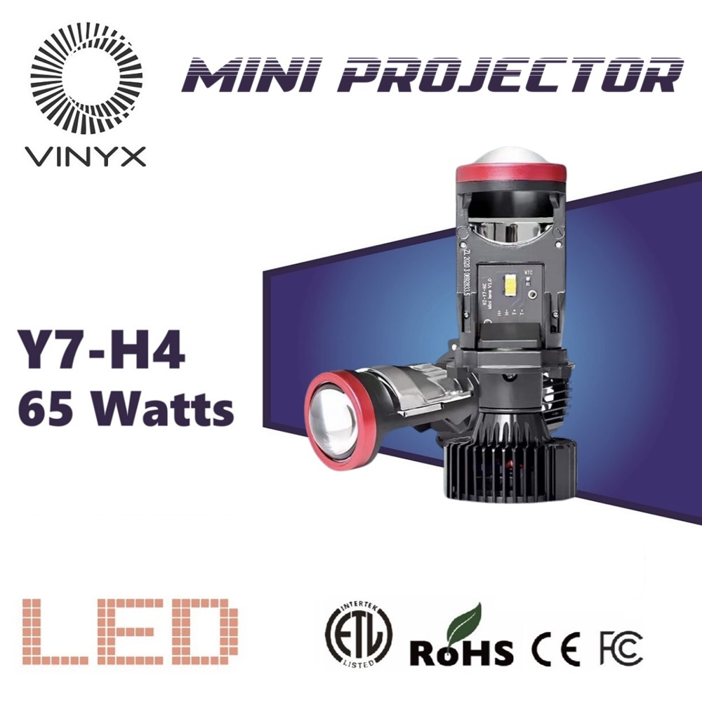 Jual Lampu LED Mini Projector Vinyx Y7-H4 65W Y7D Projie H4 Lens Lensa ...