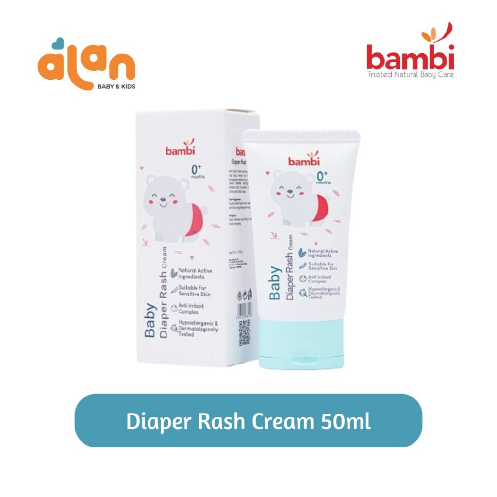 Jual Bambi Baby Diaper Rash Cream 50ml | Krim Ruam Popok Pada Bayi ...