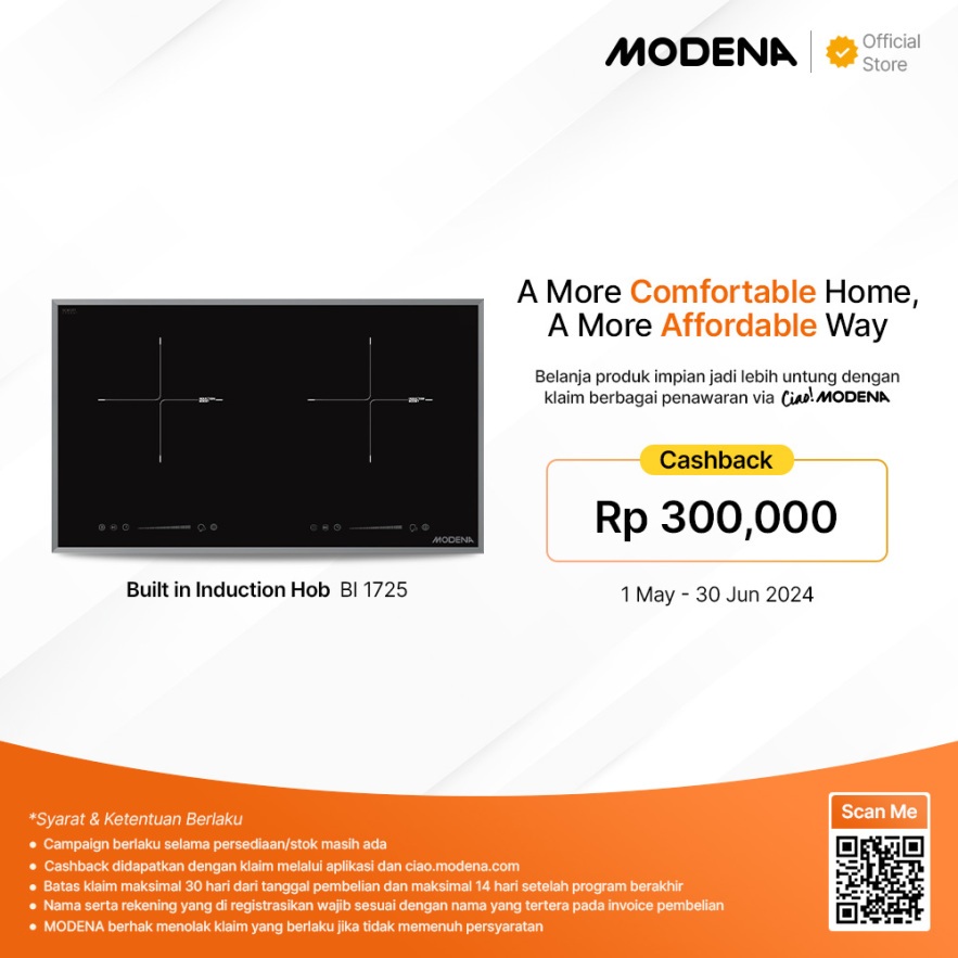 Jual MODENA Built-in Induction Hob - BI 1725 | Shopee Indonesia