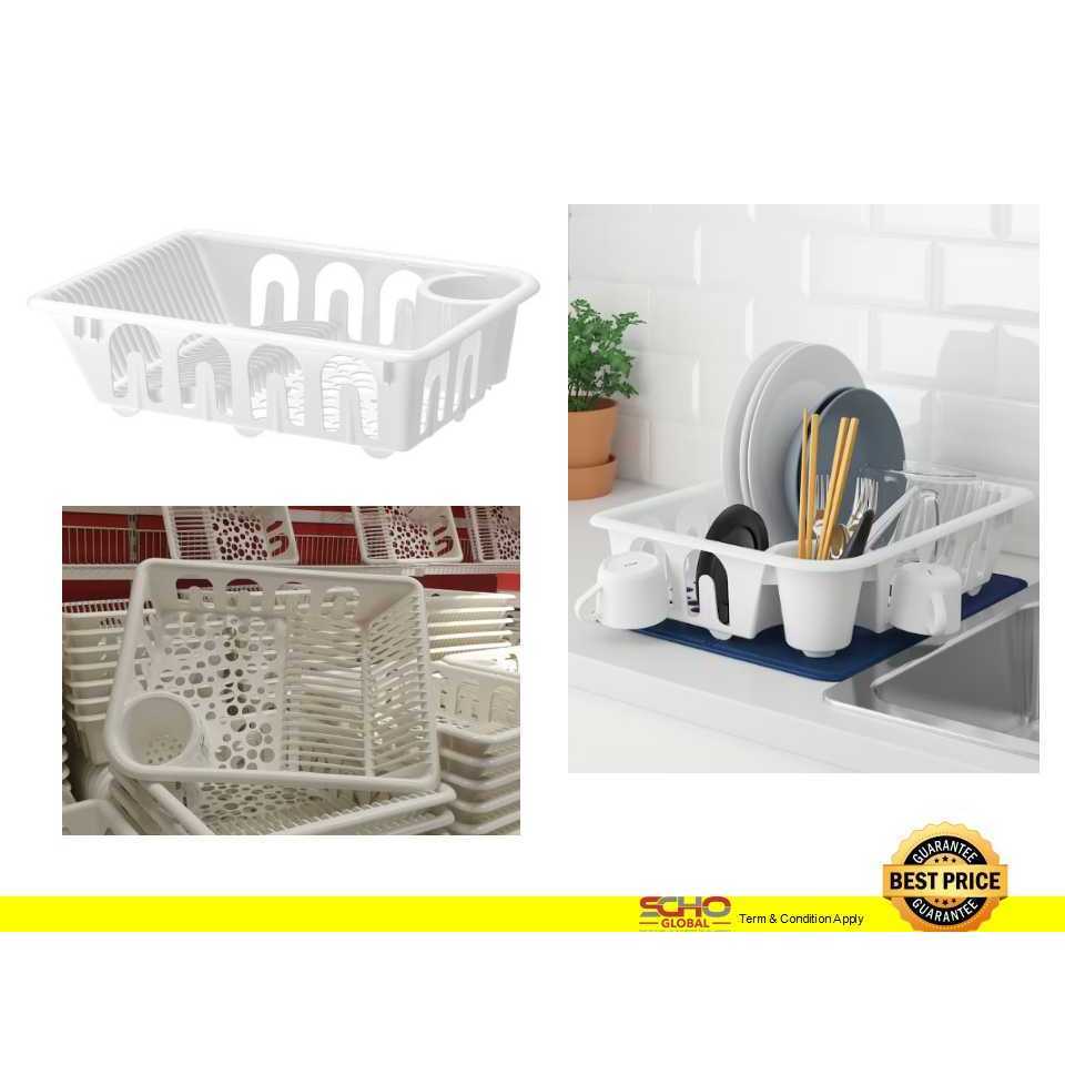 Jual FLUNDRA rak piring putih pengering piring putih peniris piring ...
