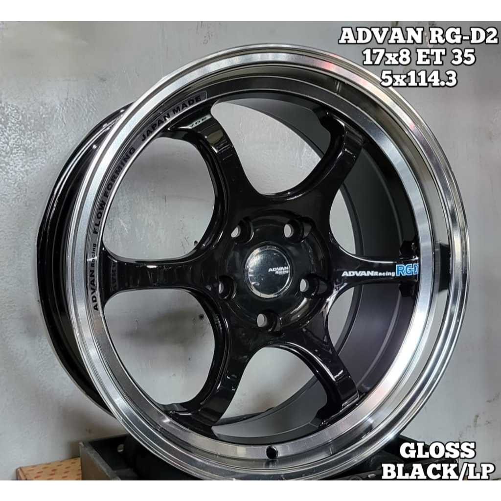 Jual velg advan RG-D2 ring 17x8 et35 velg mobil racing r17 innova,civic ...
