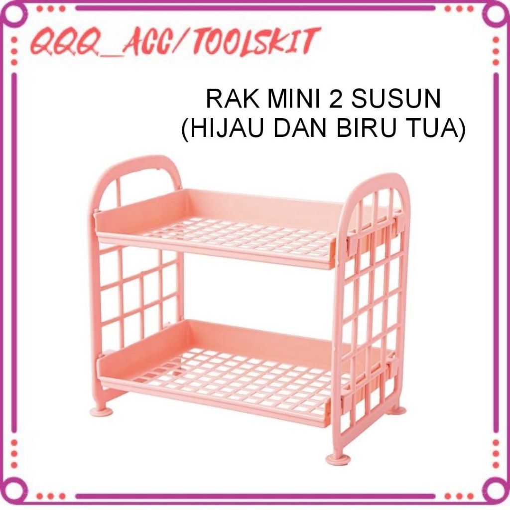 Jual Rak Mini 2 Susun Rack Plastik Mini Serbaguna 2 Susun Rak 2 Tingkat ...