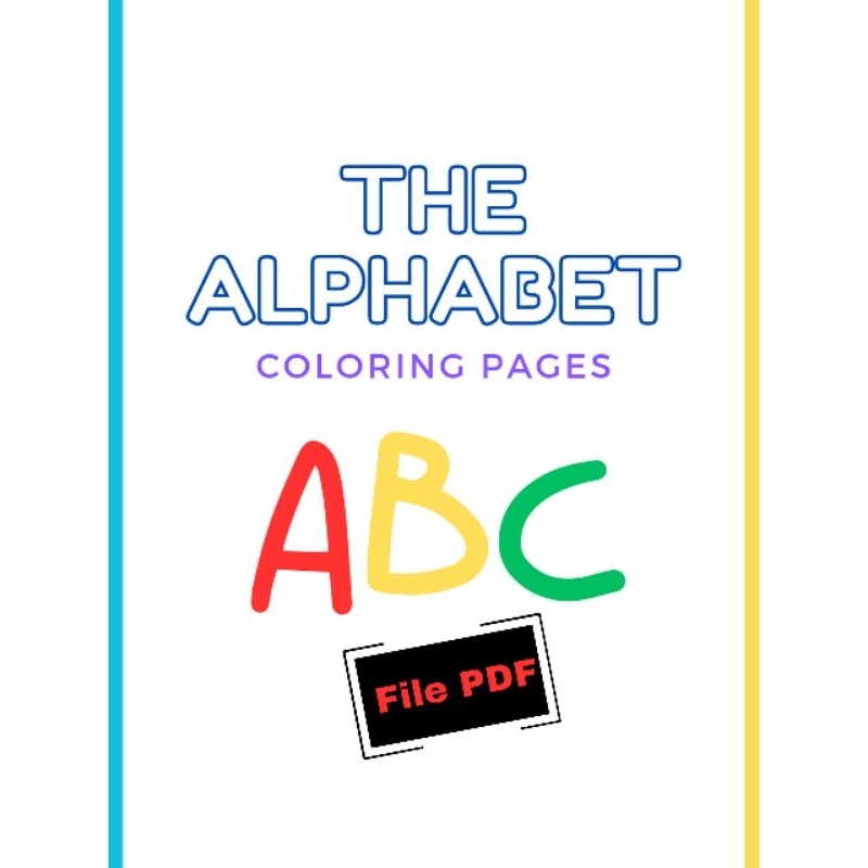Jual Lembar Mewarnai Abjad / Alphabet Coloring Pages (pdf) | Shopee ...