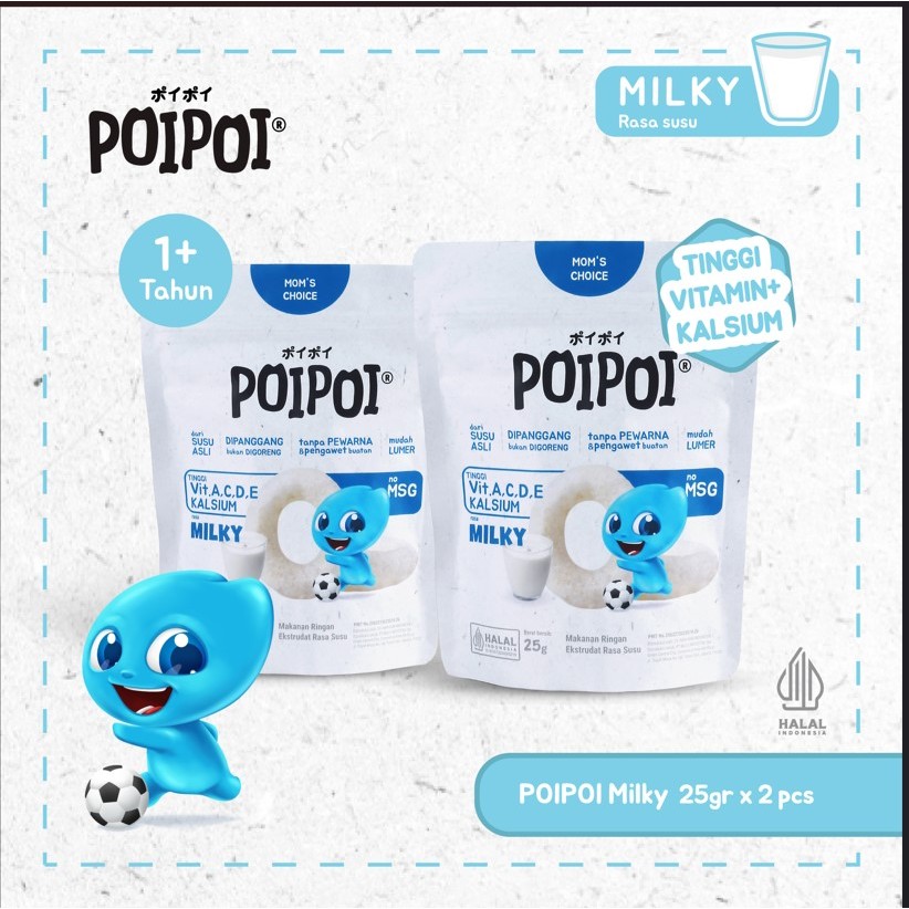 Jual POIPOI Snack - Milky Paket Isi 2Pcs 25Gr | Shopee Indonesia