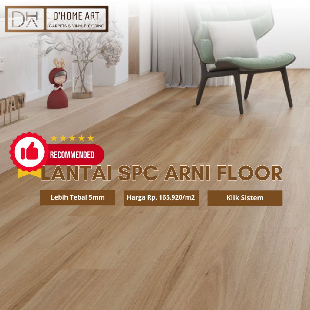 Jual HARGA PERMETER!! Lantai SPC Arni Floor Click Motif Kayu Tebal 5mm | Shopee Indonesia