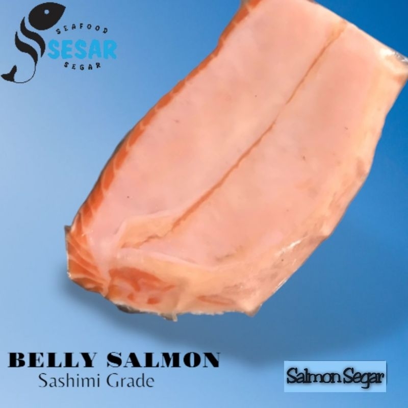 Jual Salmon Belly Fillet Sashimi Grade - Lemak Omega 3 | Shopee Indonesia