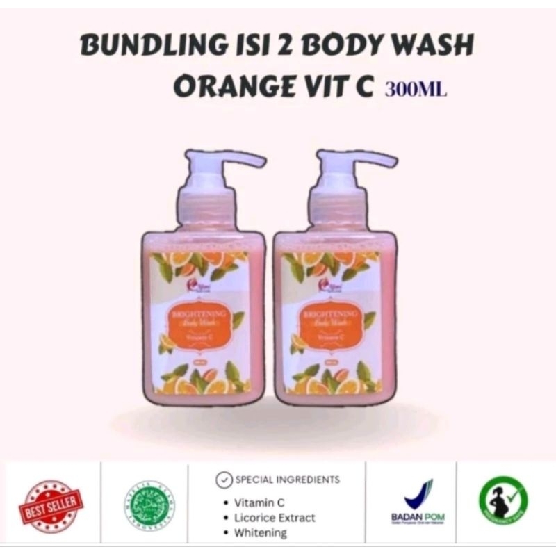 Jual PAKET ISI 2 PCS SABUN BADAN VIT C BPOM BODYWASH BRIGHTENING 300ML ...