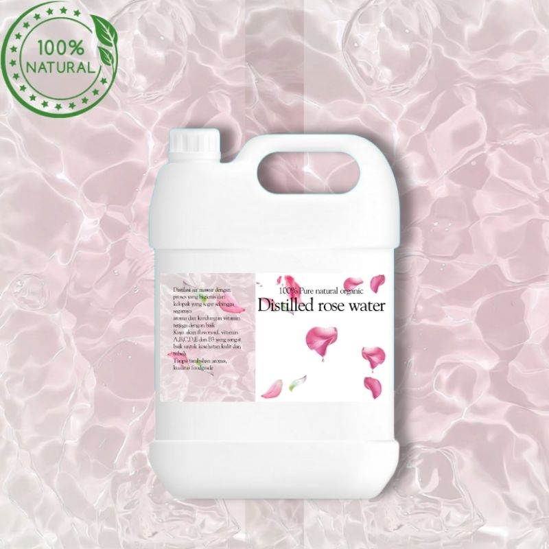 Jual Distilled rose water air suling bunga mawar murni food grade 1 ...