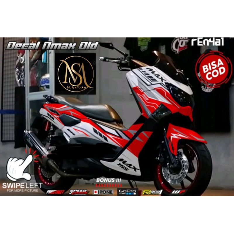Jual stiker decal nmax old full body grafis merah putih | Shopee Indonesia