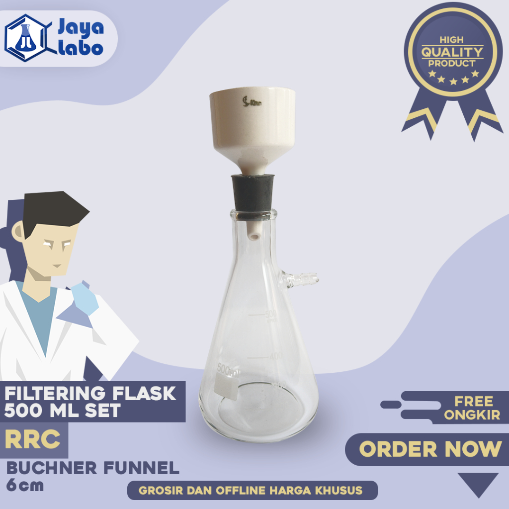 Jual RRC FILTERING FLASK Vol. 500 ml + Corong Buchner / Alat ...