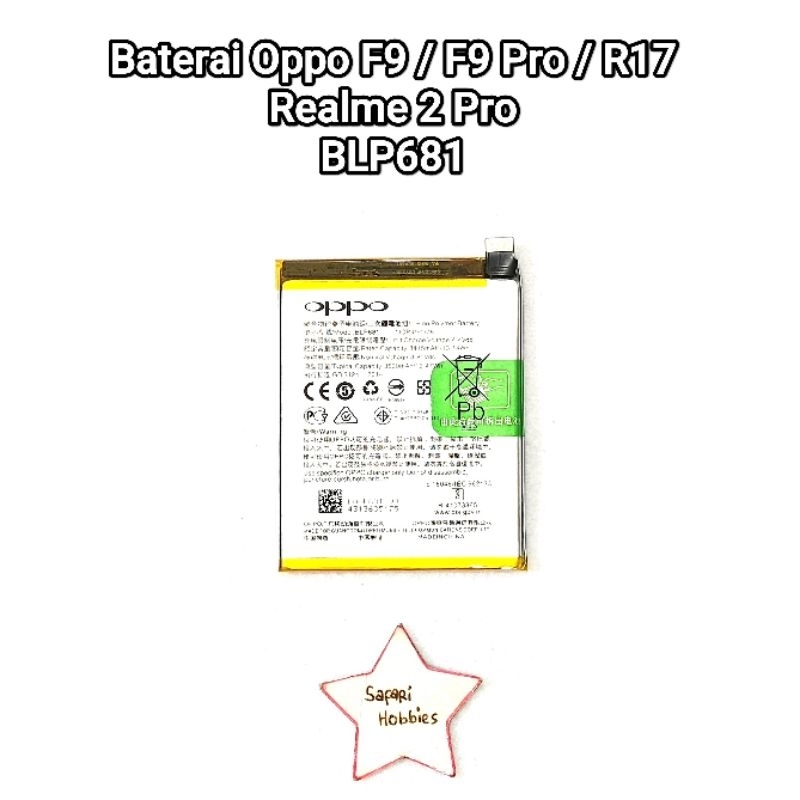 Jual Baterai Oppo F9 / F9 Pro / R17 / Realme 2 Pro / BLP681 / BLP-681 ...