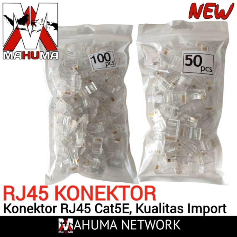 Jual CONNECTOR KONEKTOR UTP RJ45 CAT5E RJ 45 CAT 5E MODULAR PLUGS ...