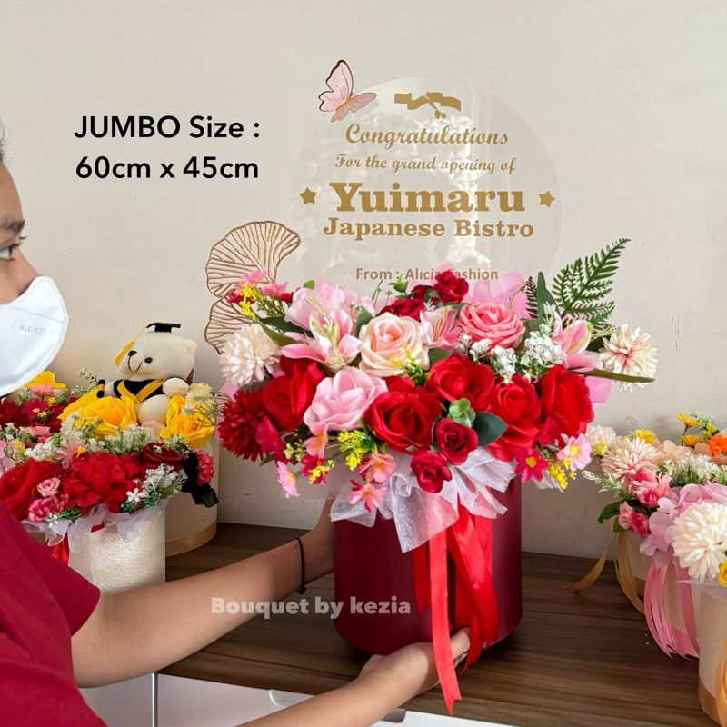 Jual (Ready) Bloom Box Papan Bunga Akrilik 60cm | Bloom Box Balon Bunga ...